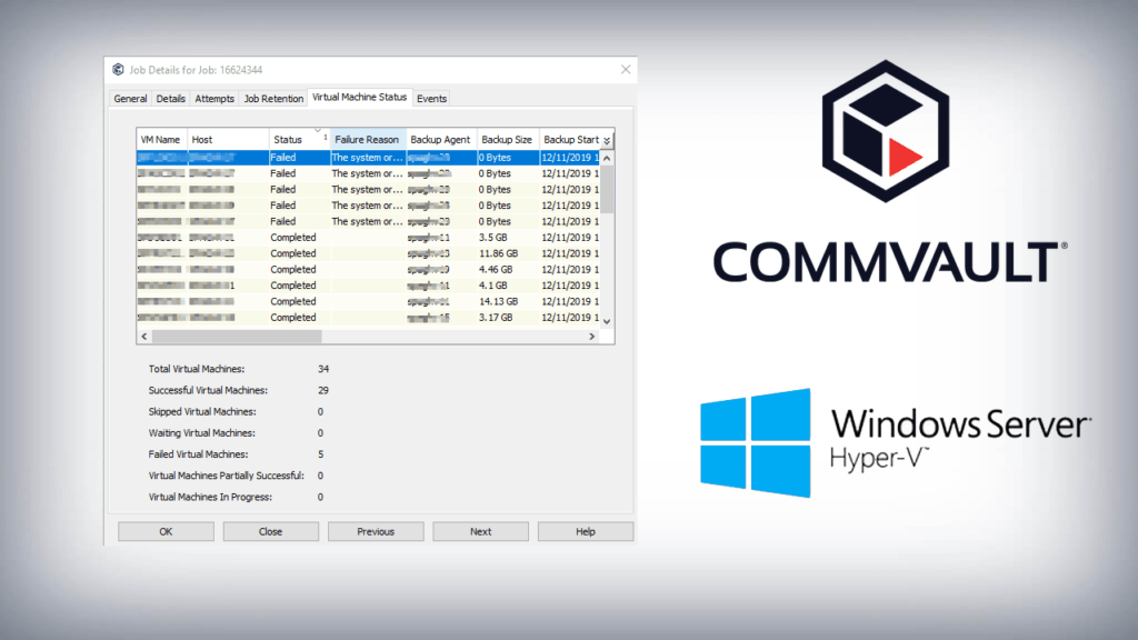 CommVault snapshots (avhdx) hanging on Hyper-V - STORCOM Belgium